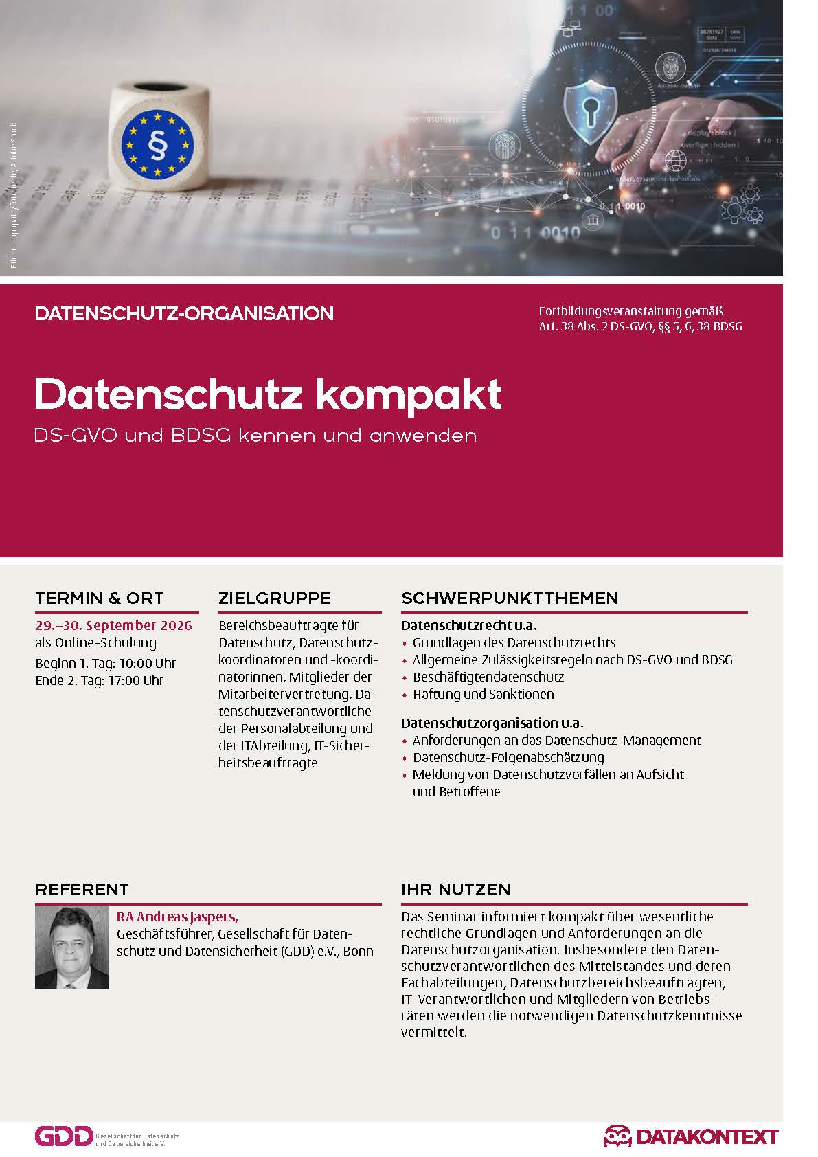 Datenschutz: Wissen & Lösungen – DATAKONTEXT